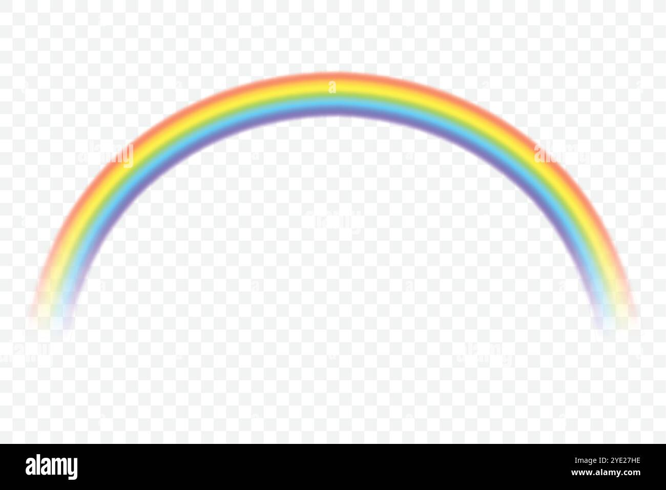 realistic rainbow on transparent background Stock Vector Image & Art ...