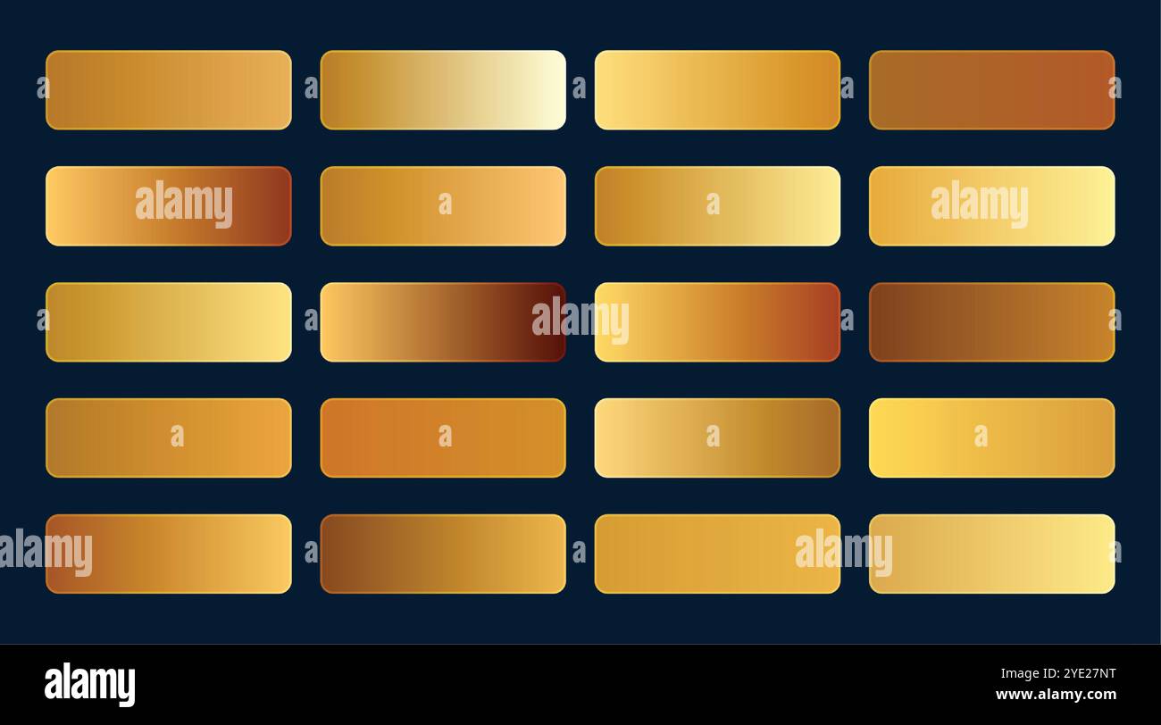 premium golden gradients collection swatches Stock Vector Image & Art ...