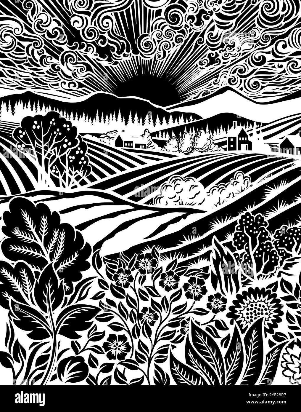 Farmers hill Black and White Stock Photos & Images - Alamy