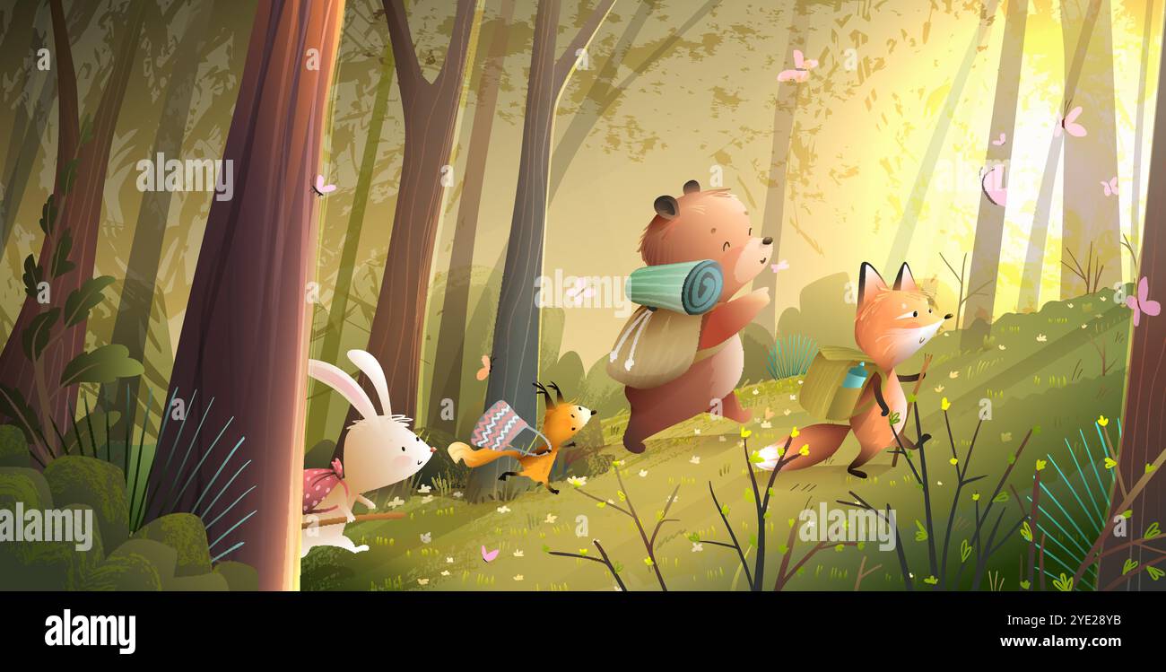 Fox in wilderness Stock Vector Images - Alamy