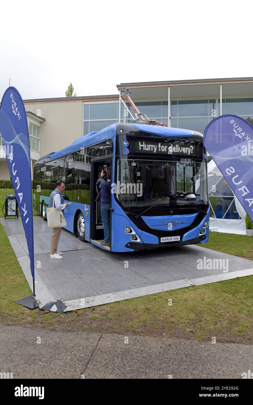 Ikarus electric bus on display at world public transport show Innotrans ...
