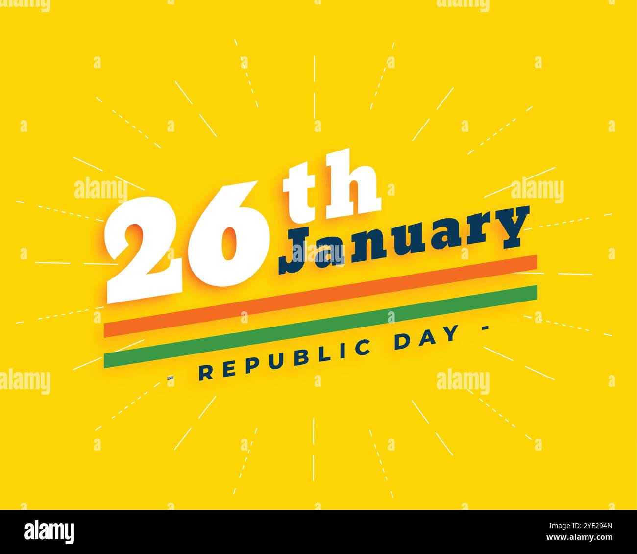 26th january happy indian republic day celebration background vector ...