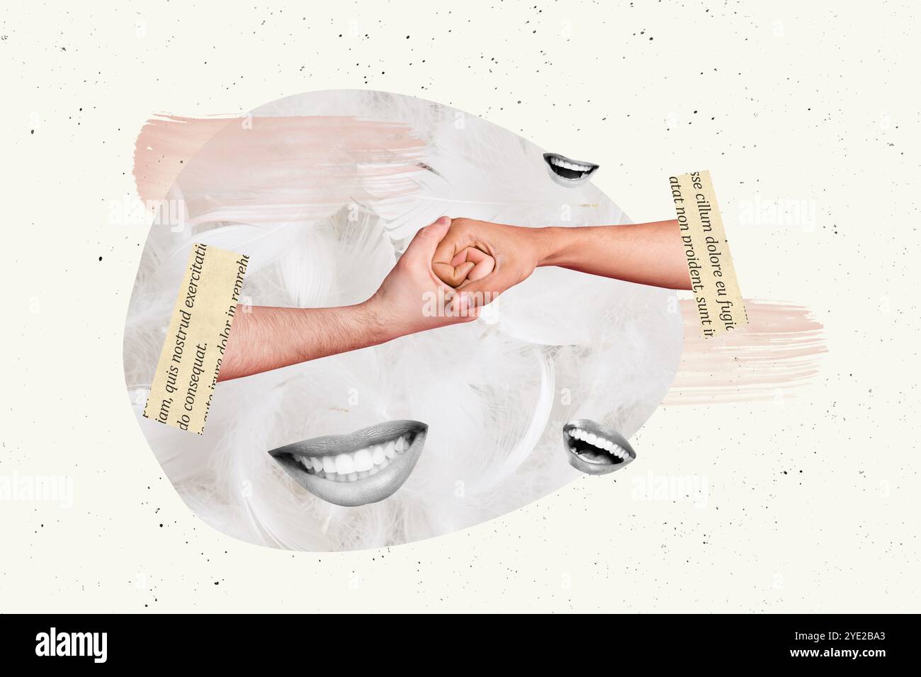 Composite photo collage of hands show fist gesture bang battle love ...