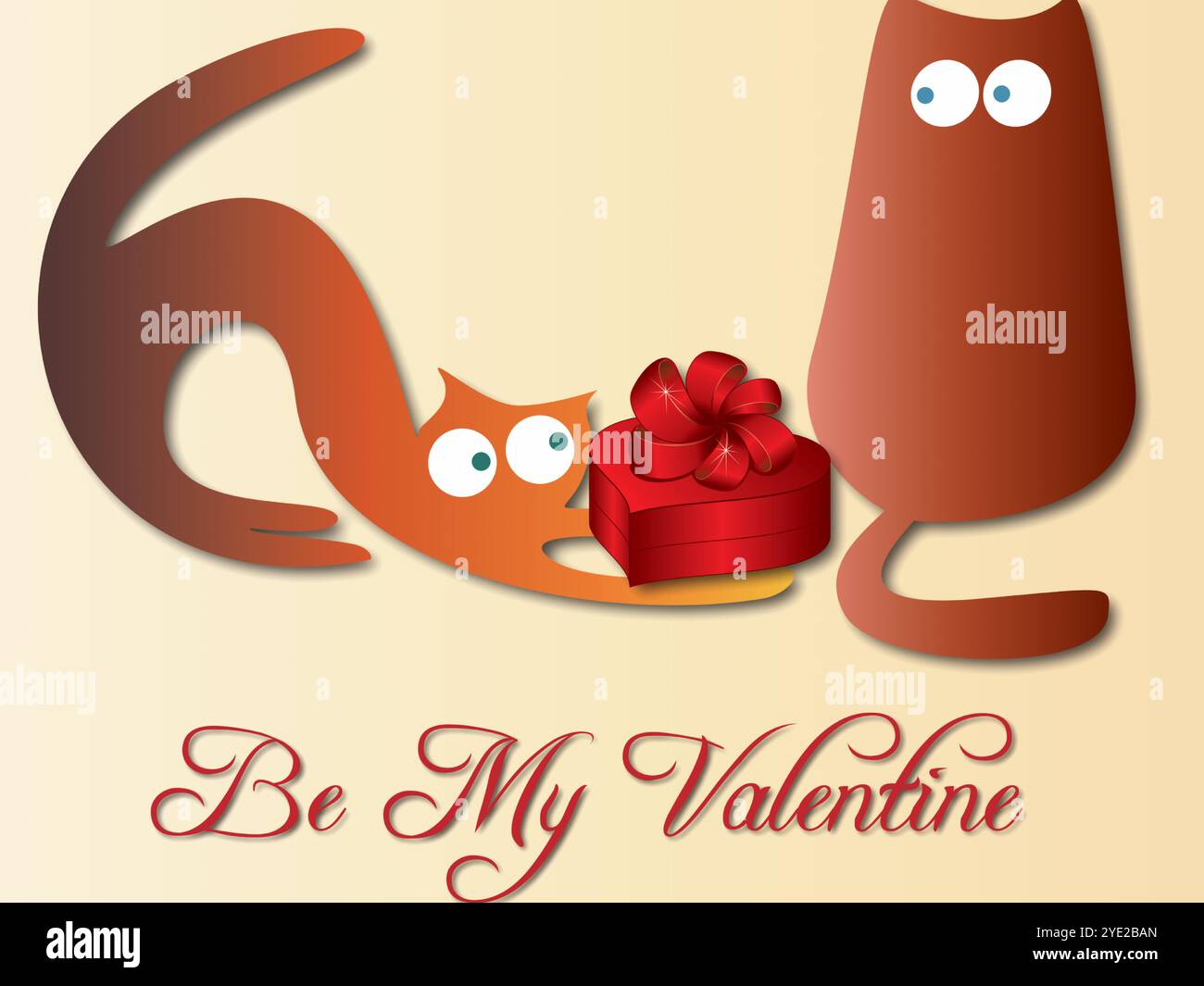 Cat is holding a red box with a ribbon on it. The box is on the cat's ...