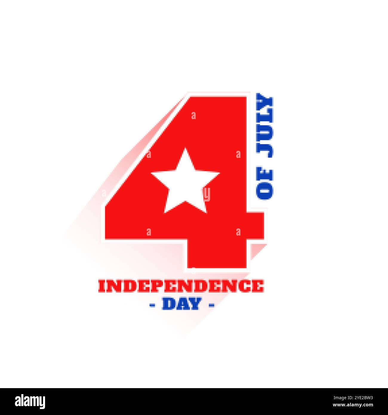 happy 4th of july independence day banner in number overlay design ...