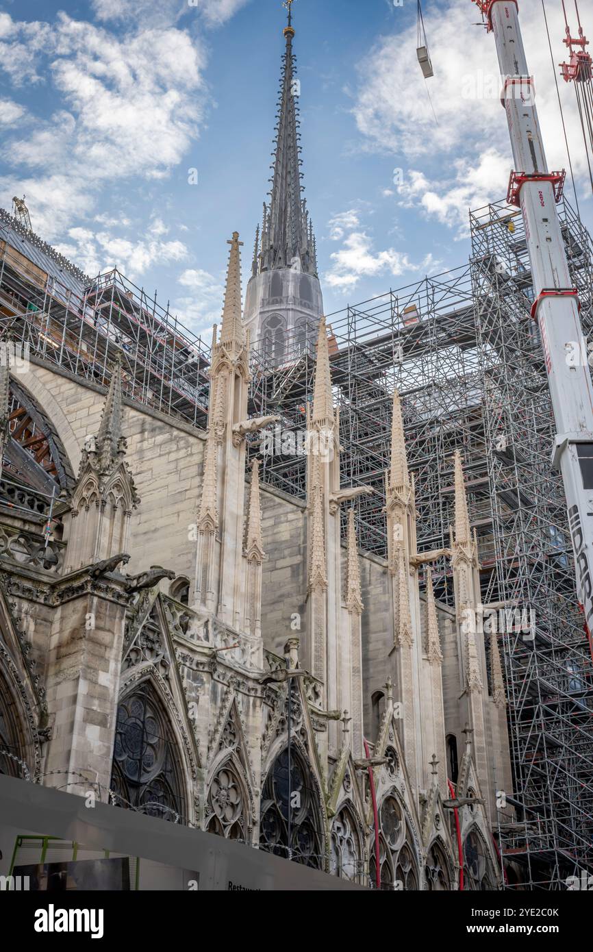 Paris, France - 10 28 2024: Notre Dame de Paris. Panoramic view of the ...
