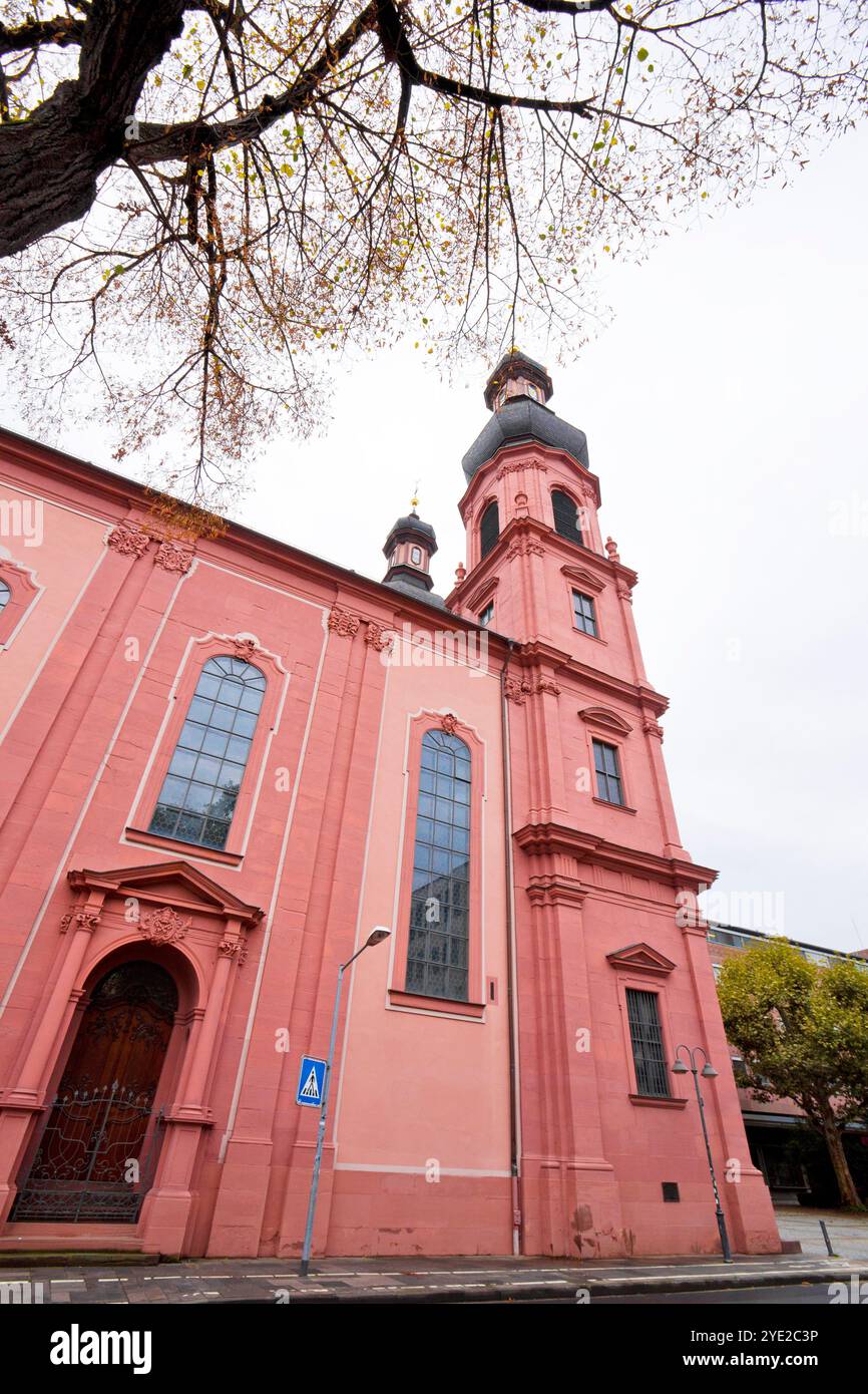 St.peter church in Mainz city, Germany. The baroque hall church of St ...