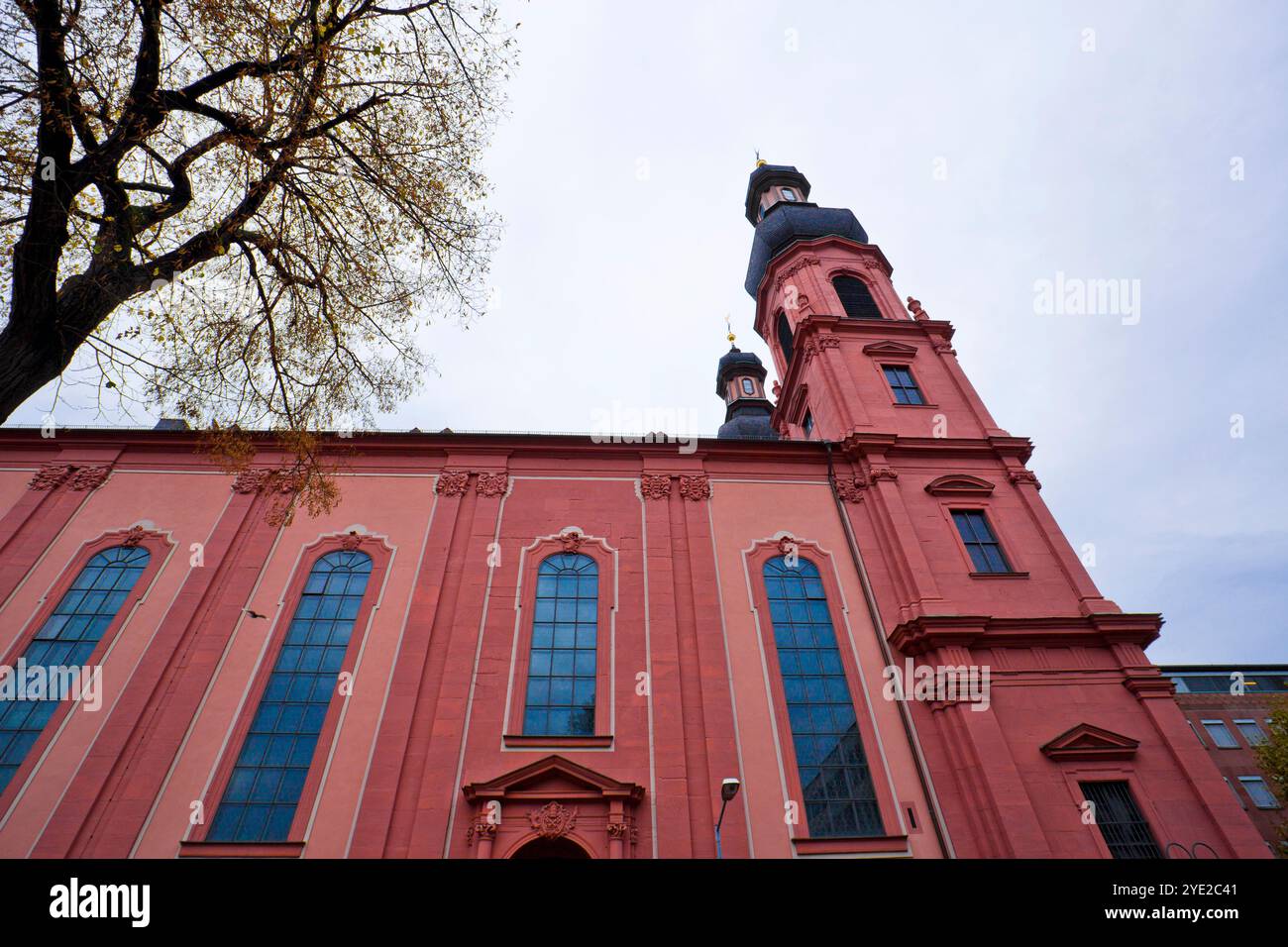St.peter church in Mainz city, Germany. The baroque hall church of St ...