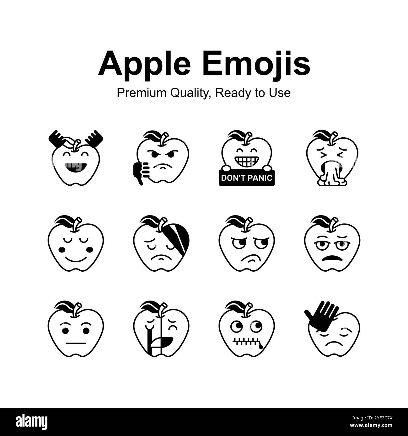 Emoticon set thumbs Black and White Stock Photos & Images - Alamy