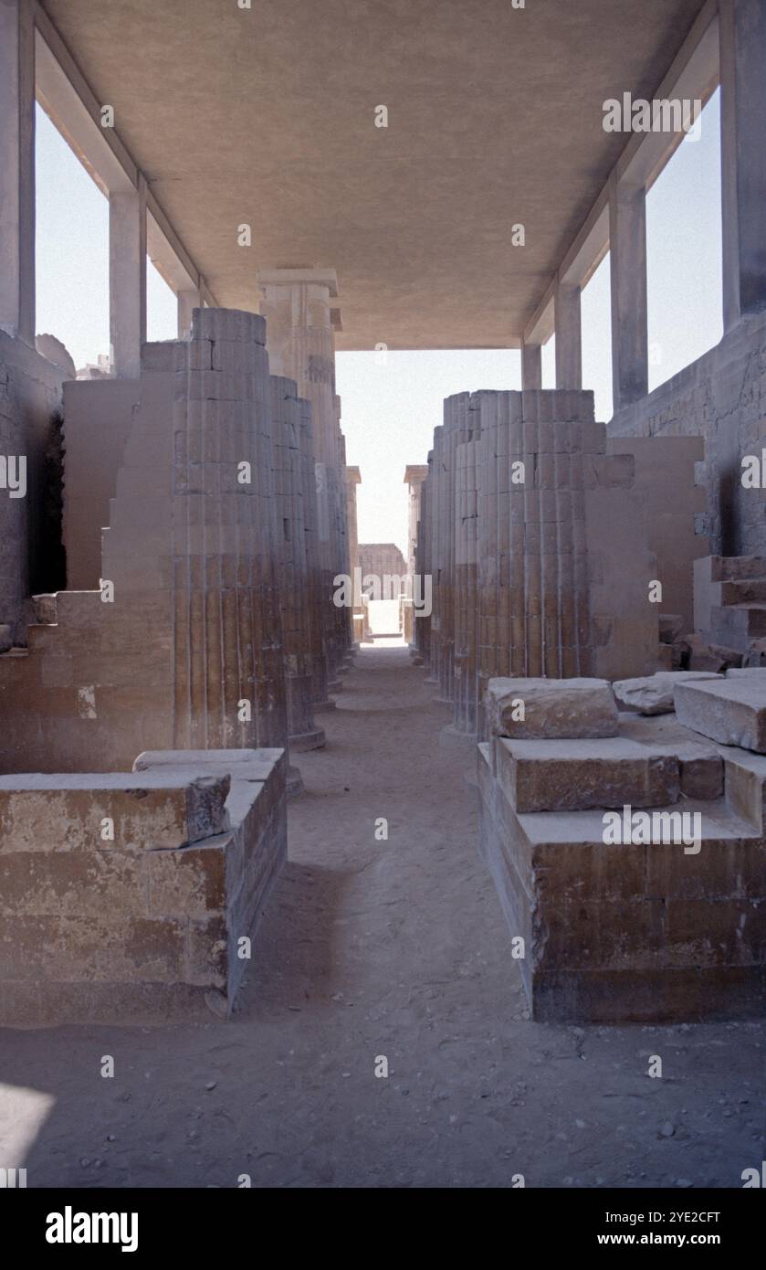 Colonnades, step pyramid of Djoser, Sakkara, al-Jiza governorate, Egypt ...
