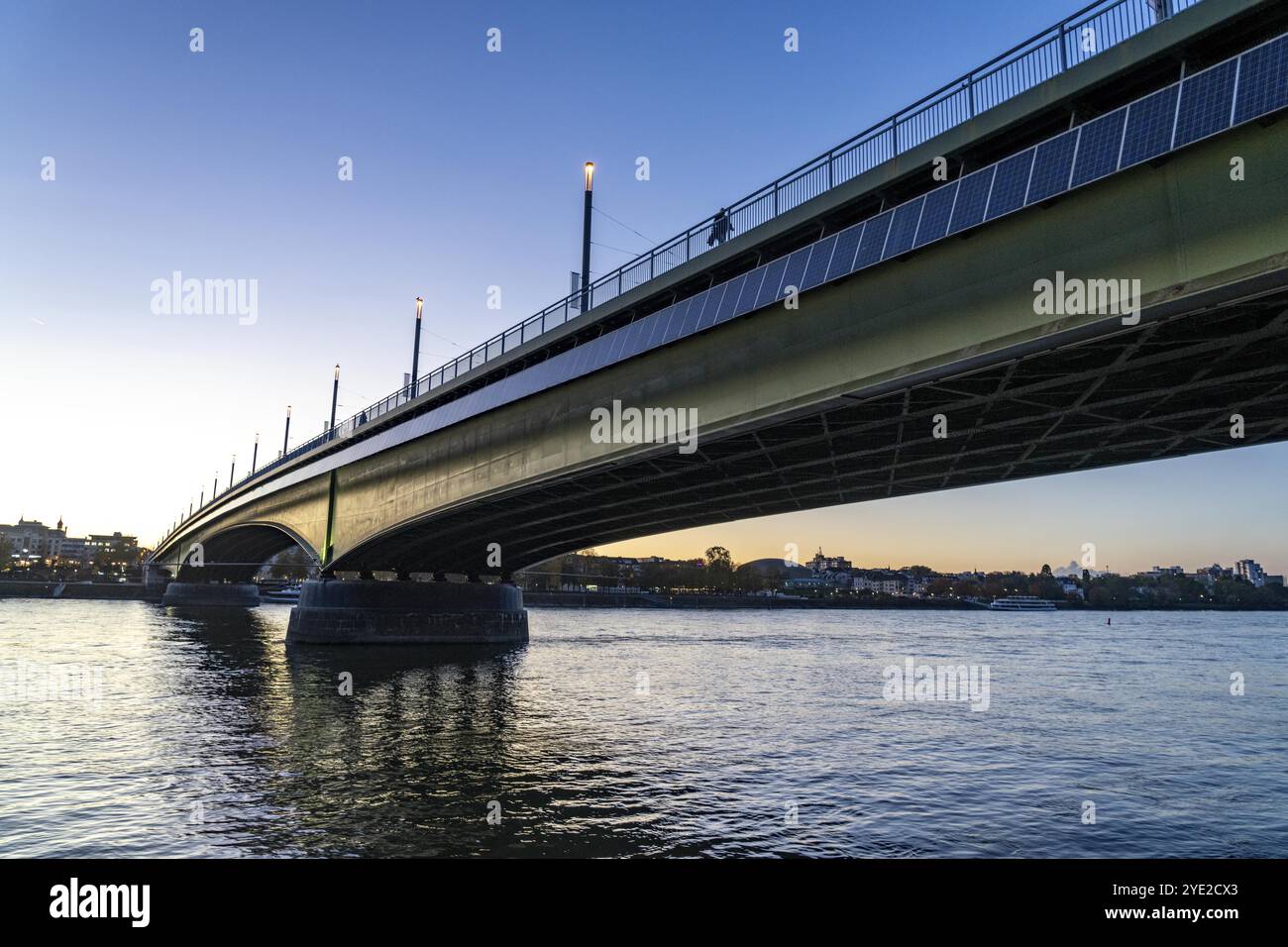 The Kennedy Bridge, the middle of Bonn's 3 Rhine bridges, connects the ...