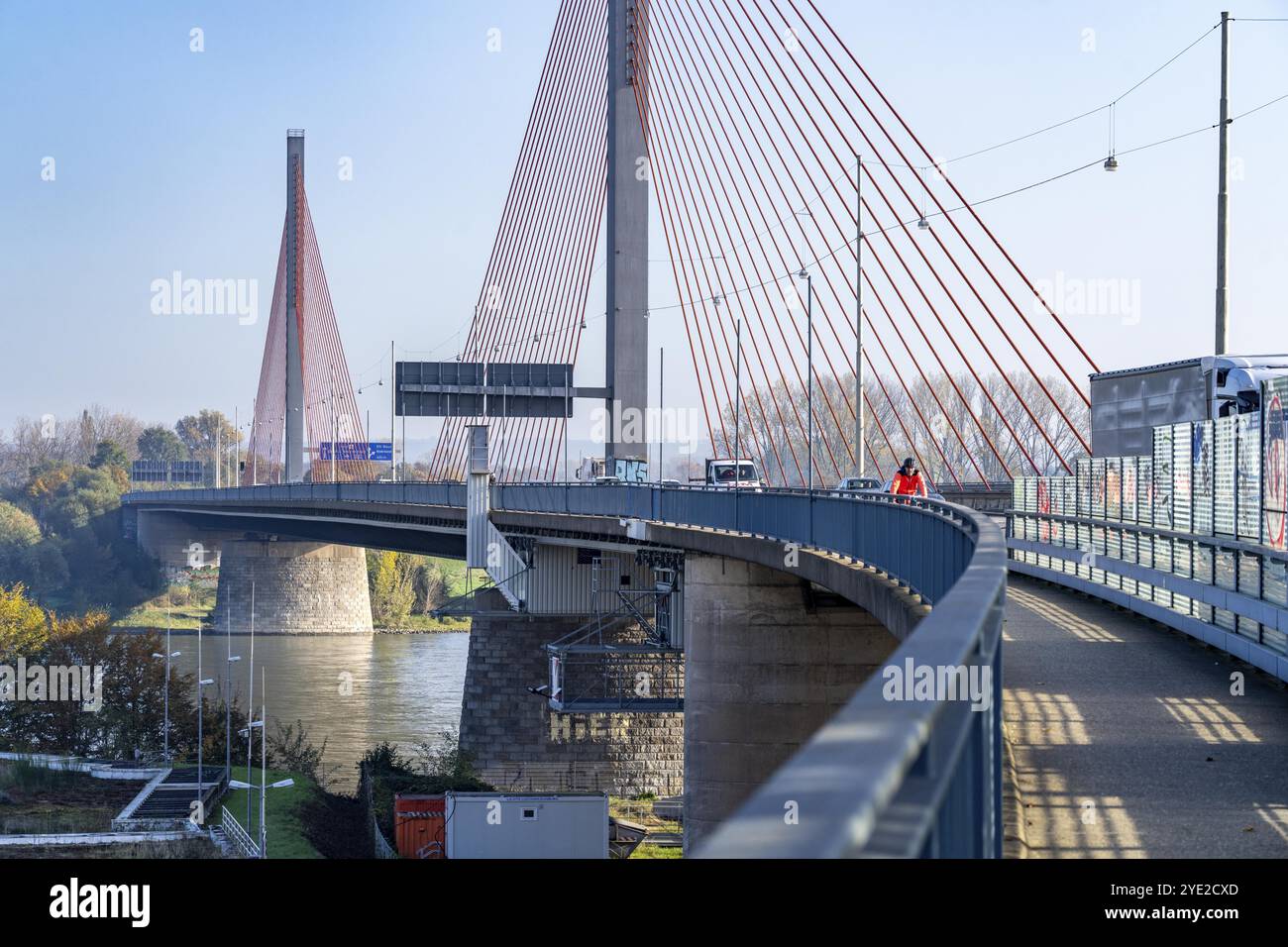Friedrich Ebert Bridge over the Rhine near Bonn, also known as the ...
