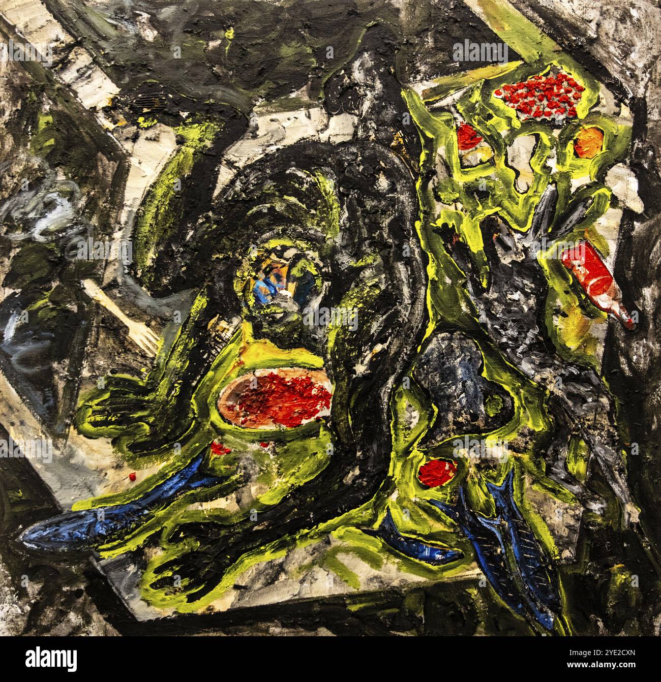 The Buffet, 1983, mixed media on canvas, exhibition Miquel Barcelo ...