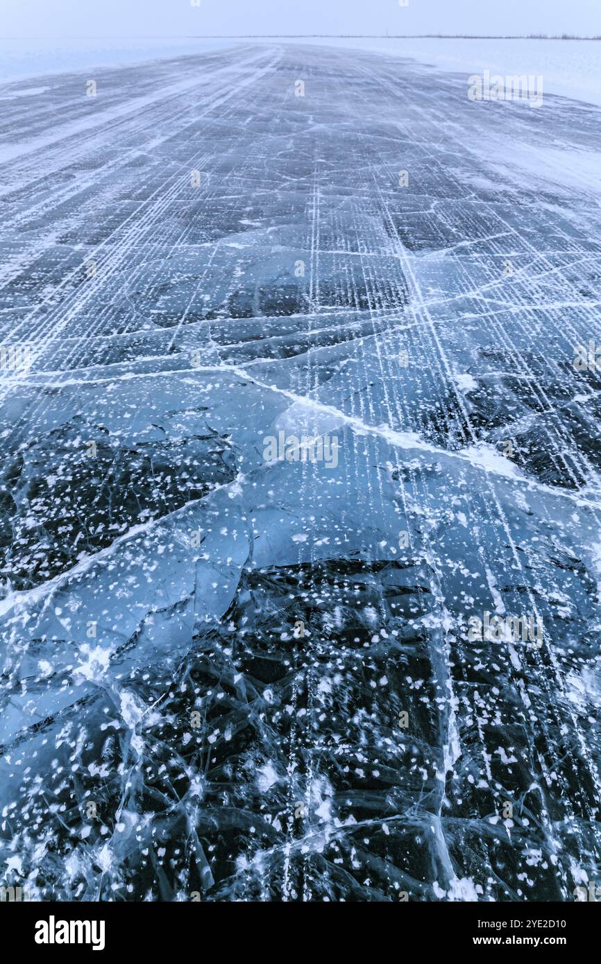 Ice Road, Ice Road, ice, snow, cold, near Tuktoyaktuk, Northwest ...