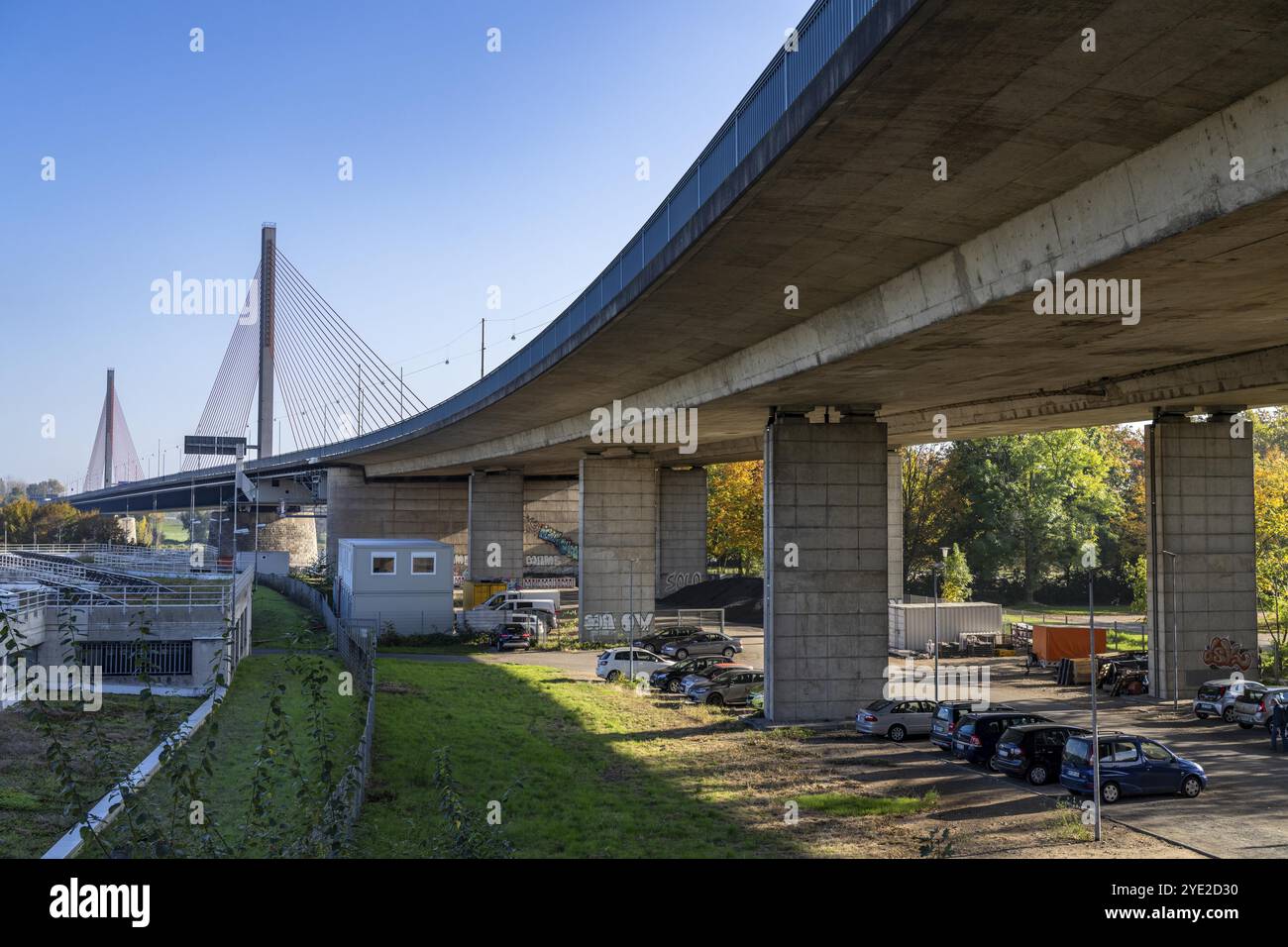 Friedrich Ebert Bridge over the Rhine near Bonn, also known as the ...