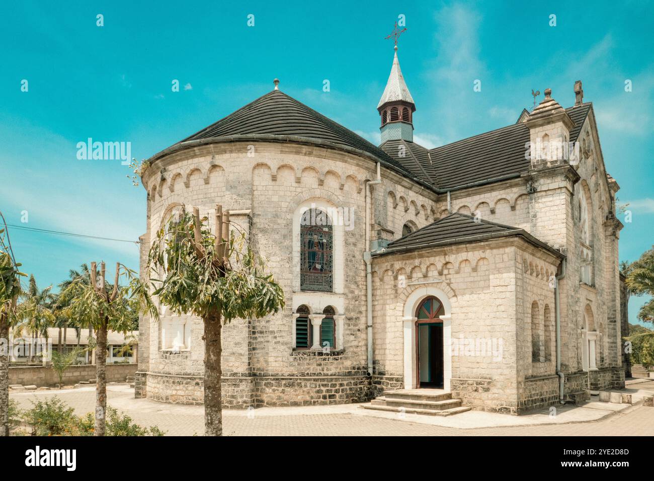 Scenic view of the Holy Ghost Catholic Church in Bagamoyo, Tanzania ...