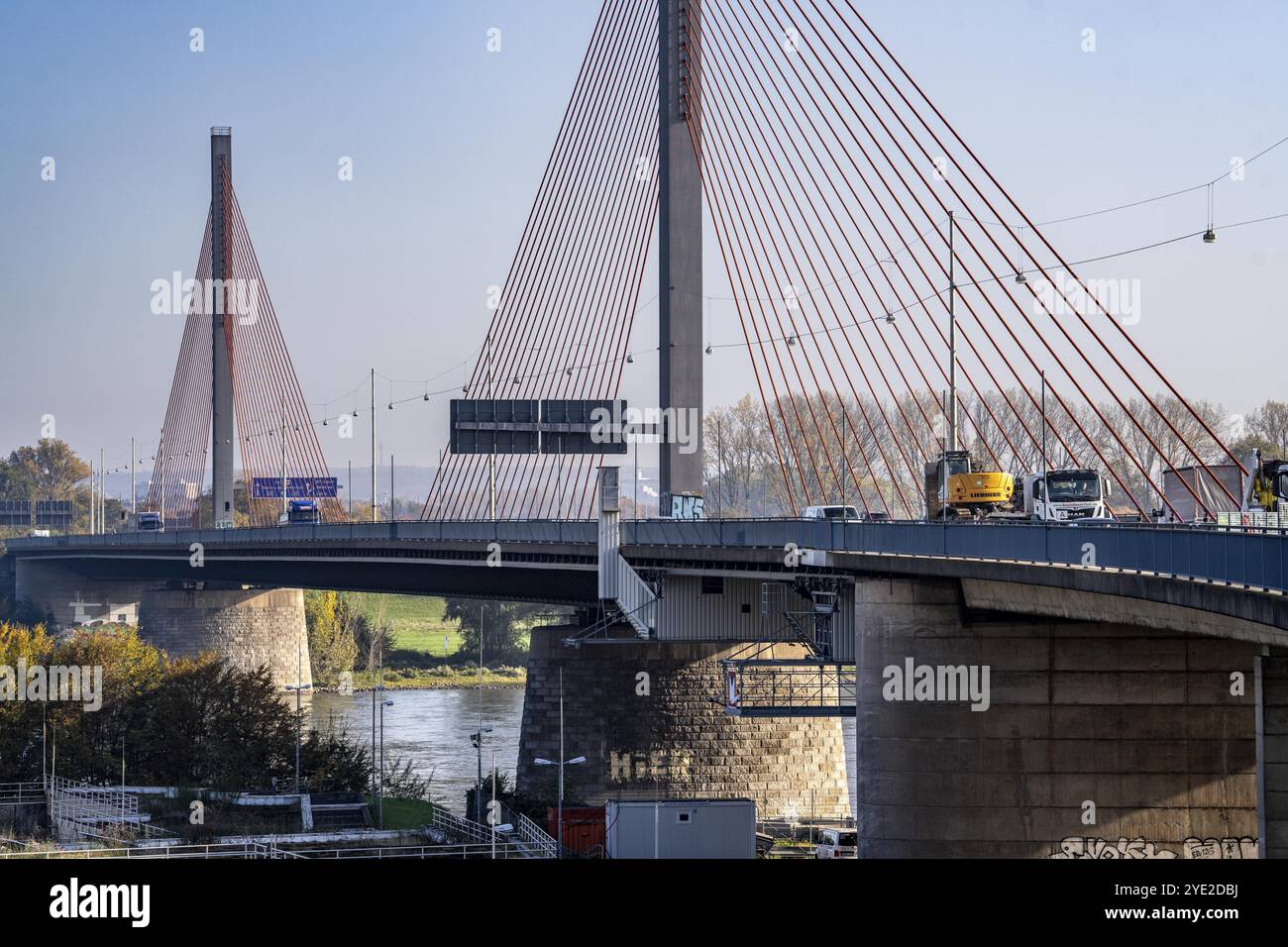Friedrich Ebert Bridge over the Rhine near Bonn, also known as the ...
