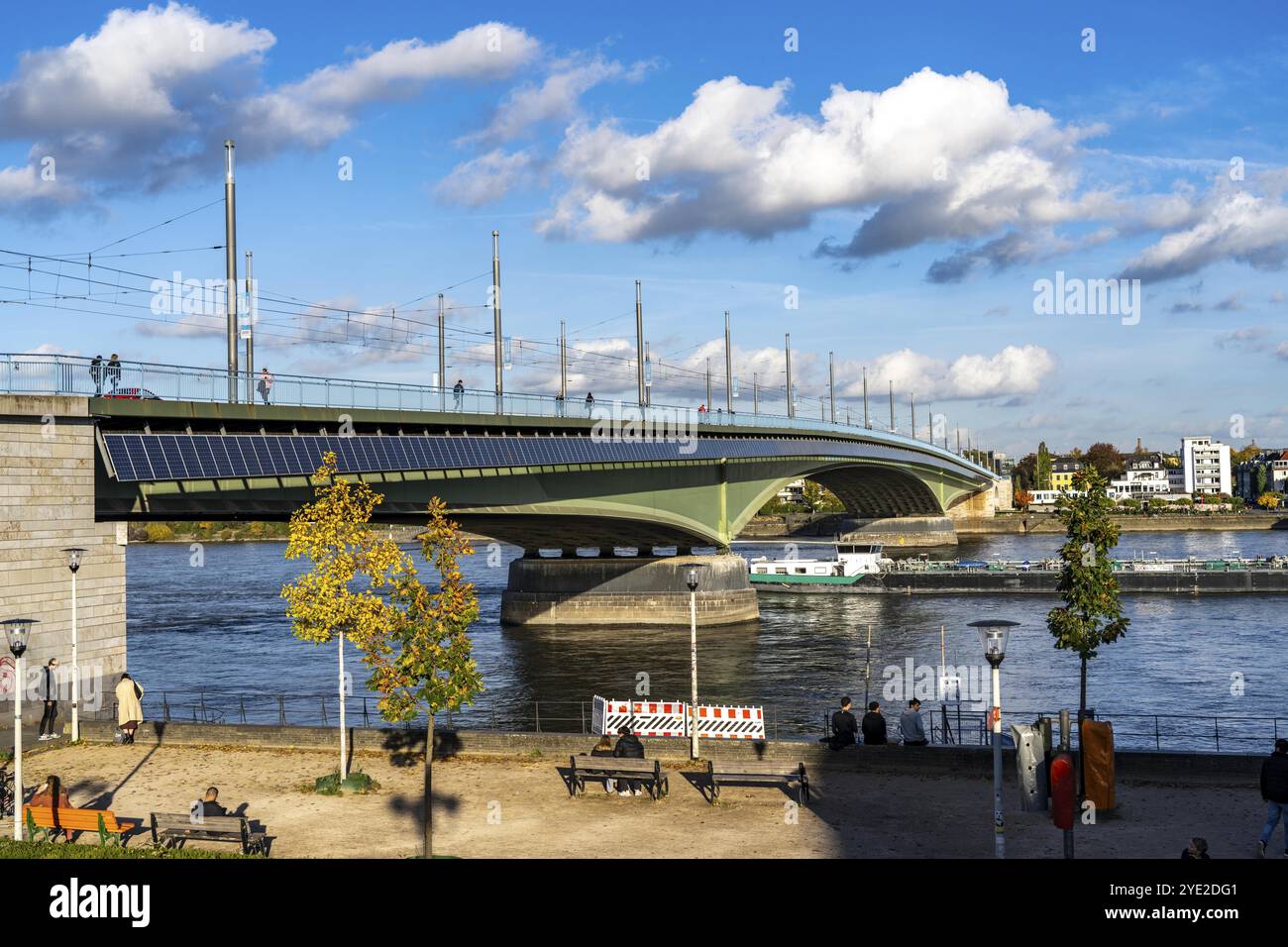 The Kennedy Bridge, the middle of Bonn's 3 Rhine bridges, connects the ...