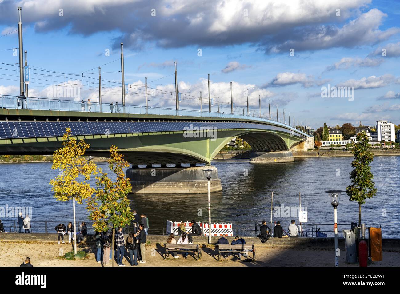 The Kennedy Bridge, the middle of Bonn's 3 Rhine bridges, connects the ...
