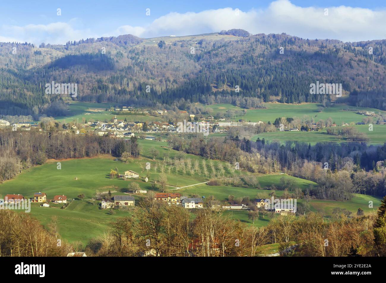 Landscape in string in Upper Savoy, France, Europe Stock Photo - Alamy