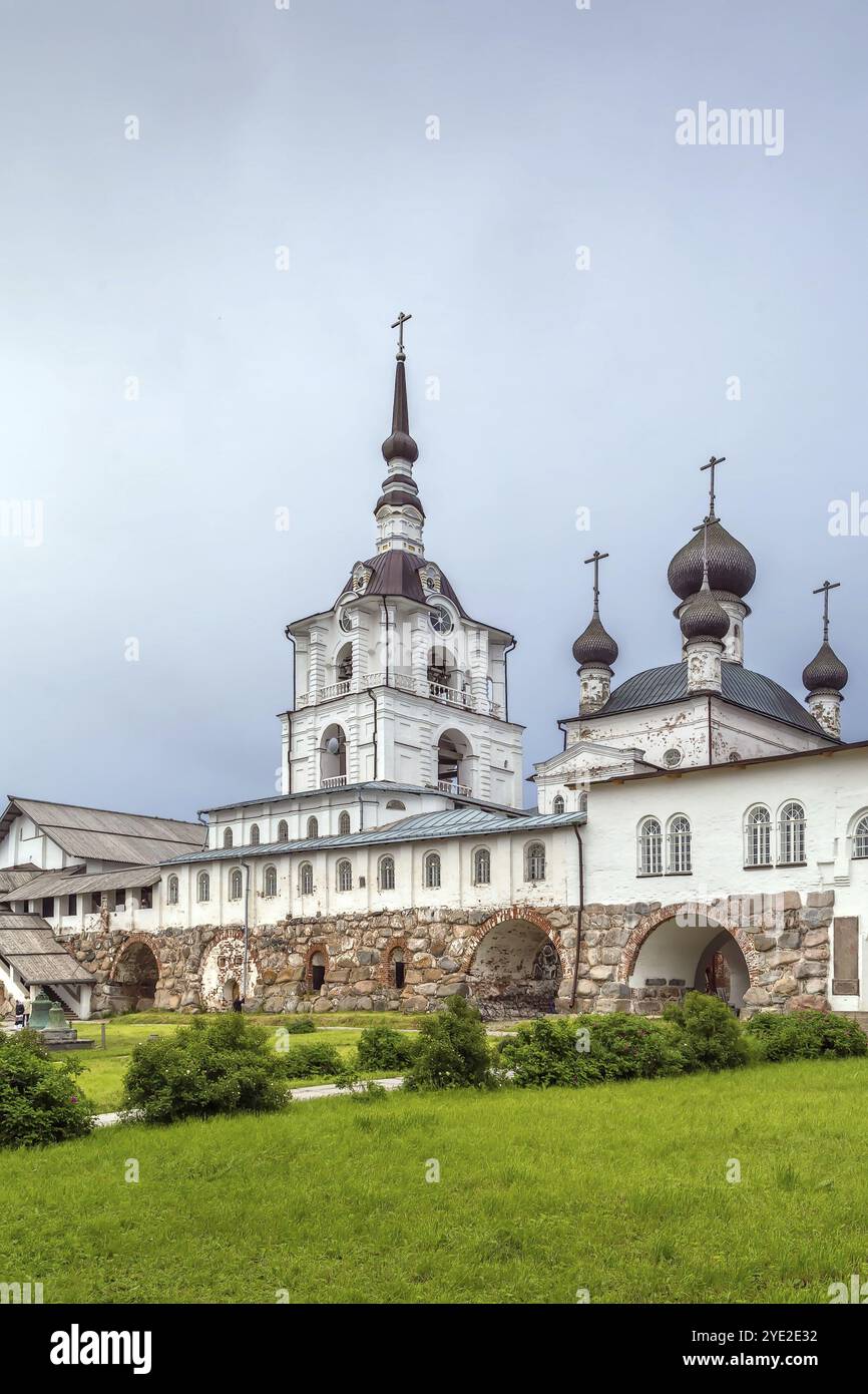 Monastery located on the Solovetsky Islands in the White Sea, Russia ...