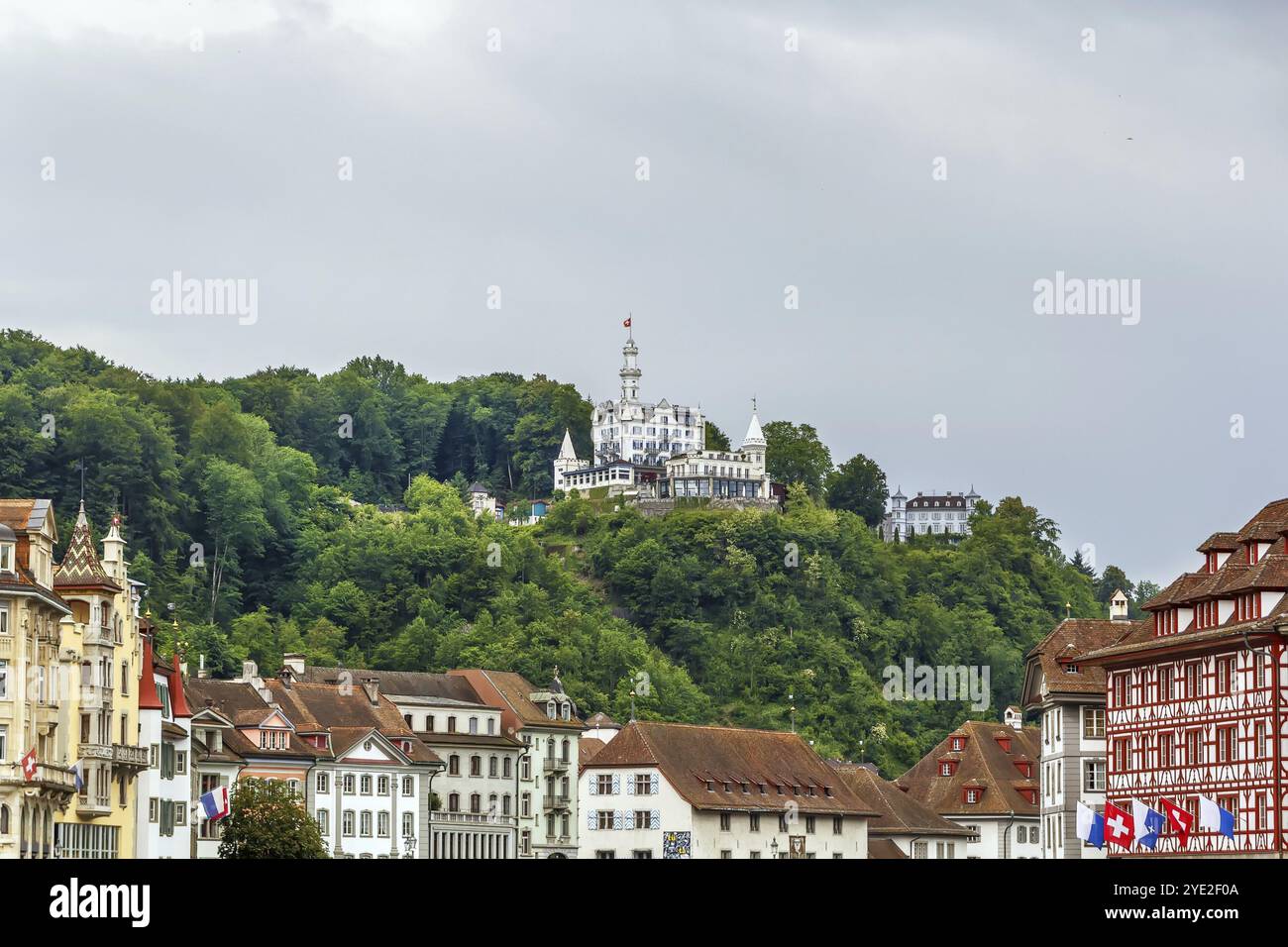 Chateau Gutsch is a historic chateau on the hill in Lucerne ...