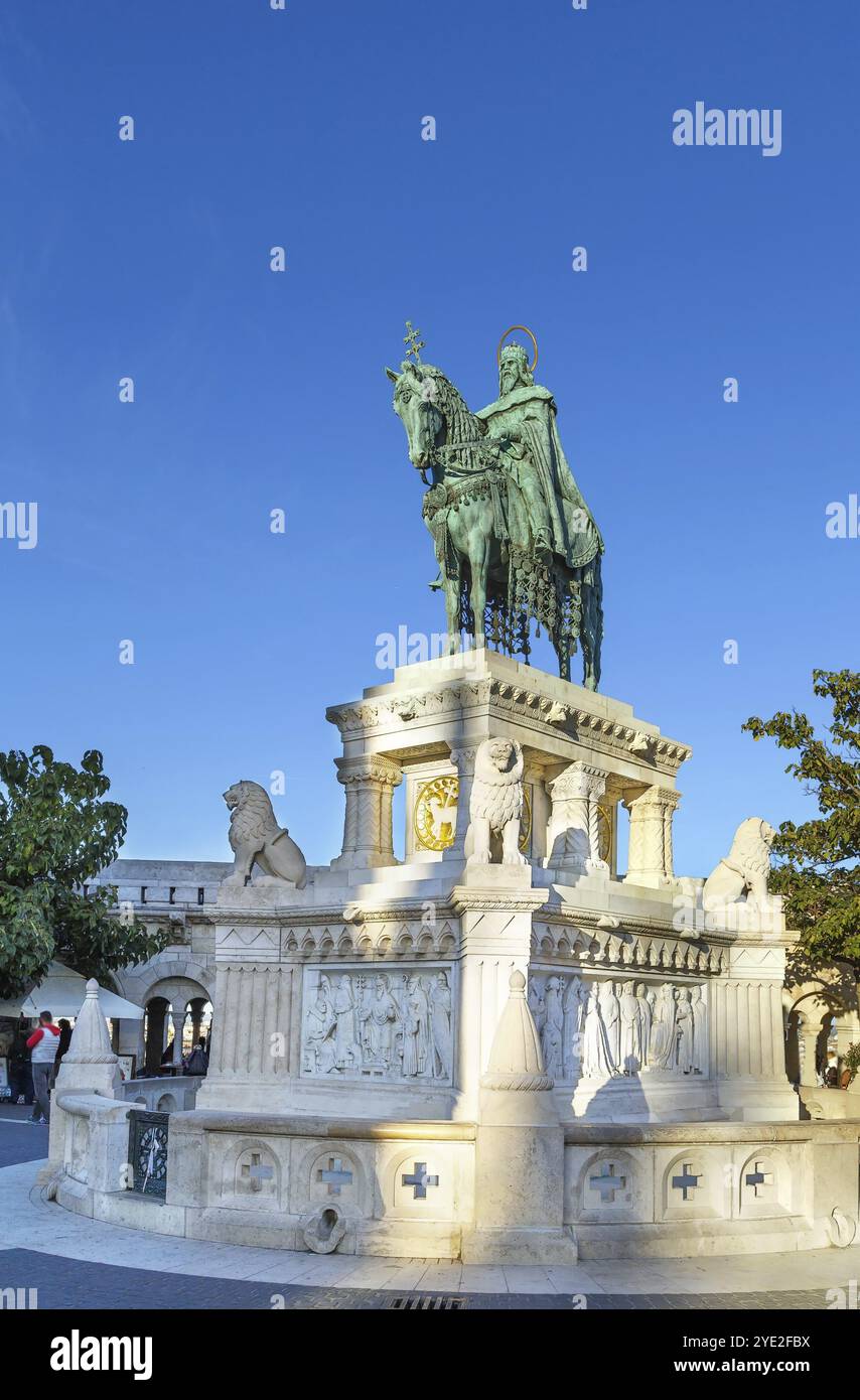 Statue of St. Stephen in Buda, Budapest, Hungary, Europe Stock Photo ...