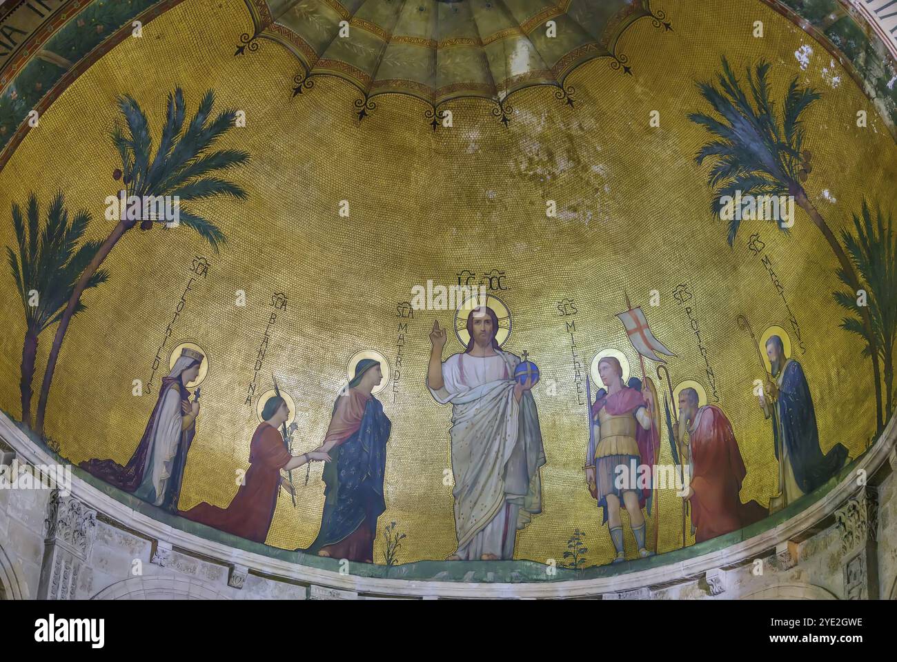 Basilica of Saint-Martin d'Ainay is a Romanesque church in the historic centre of Lyon, France ...