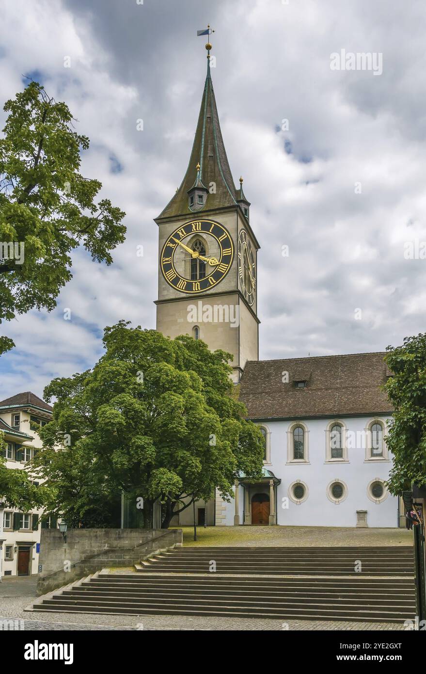 St. Peter is one of the four main churches of the old town of Zurich ...