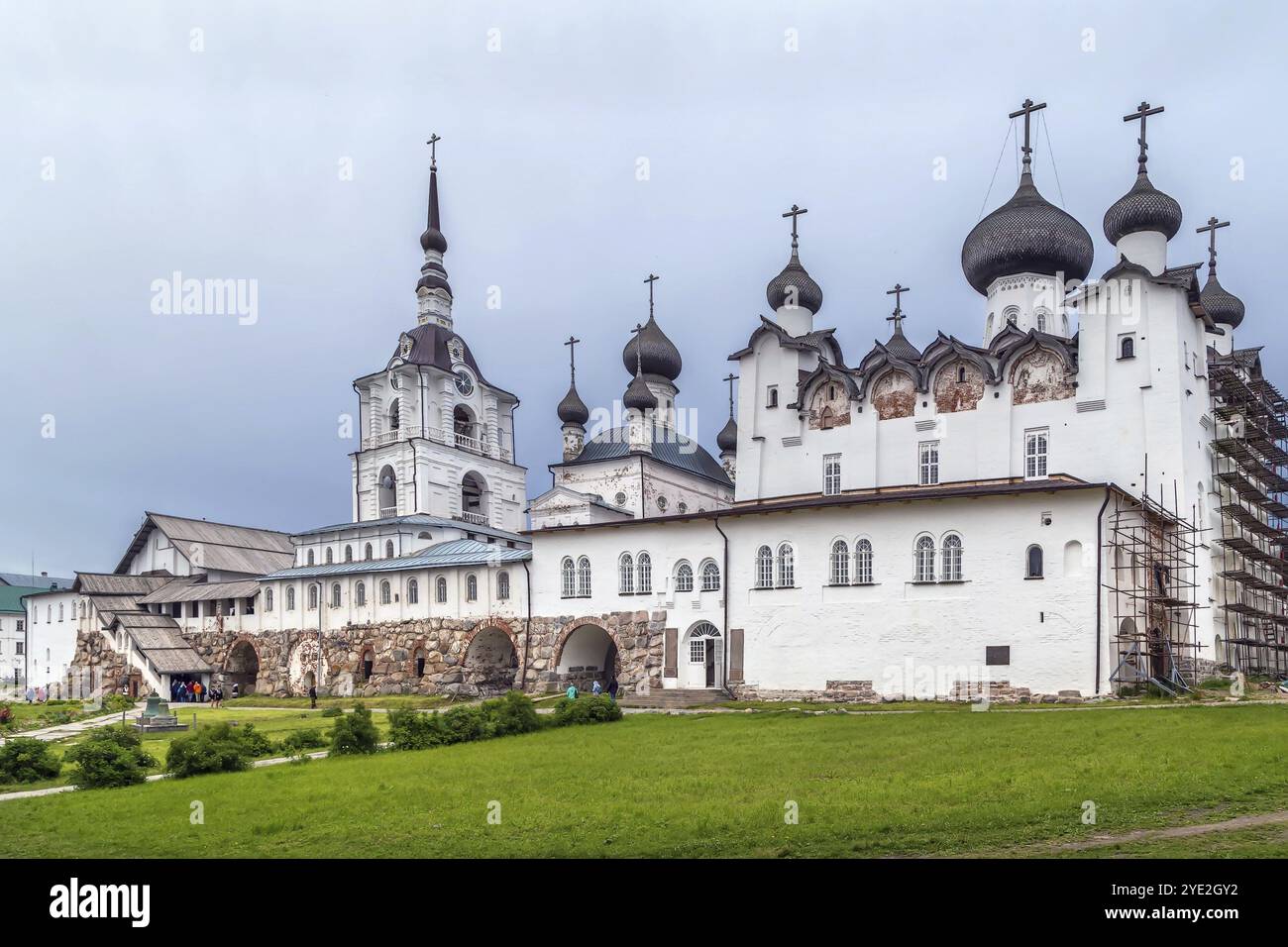 Monastery located on the Solovetsky Islands in the White Sea, Russia ...
