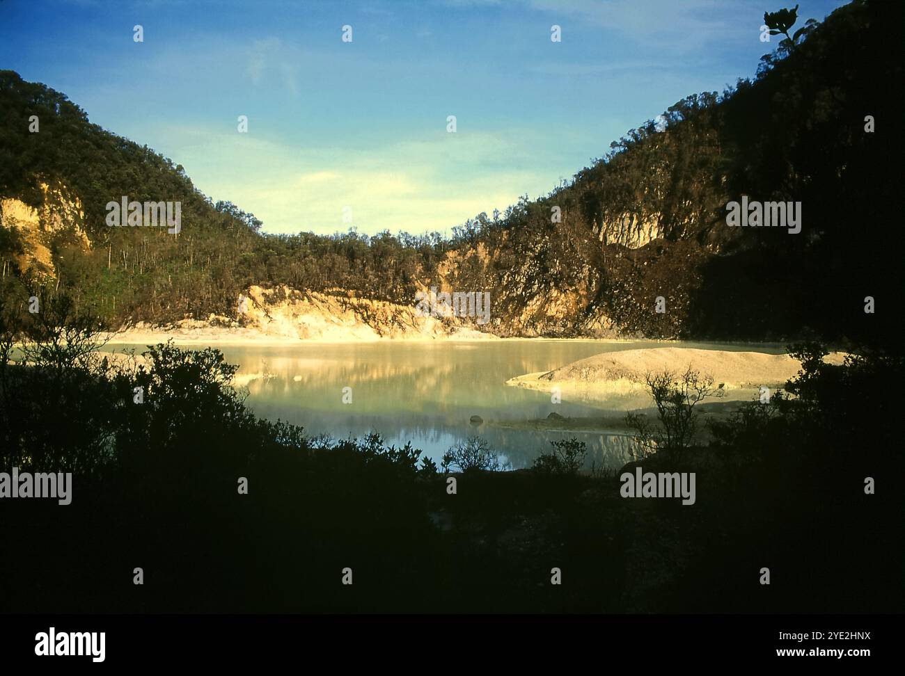 The crater lake of Mount Patuha volcano, which is popularly known as ...