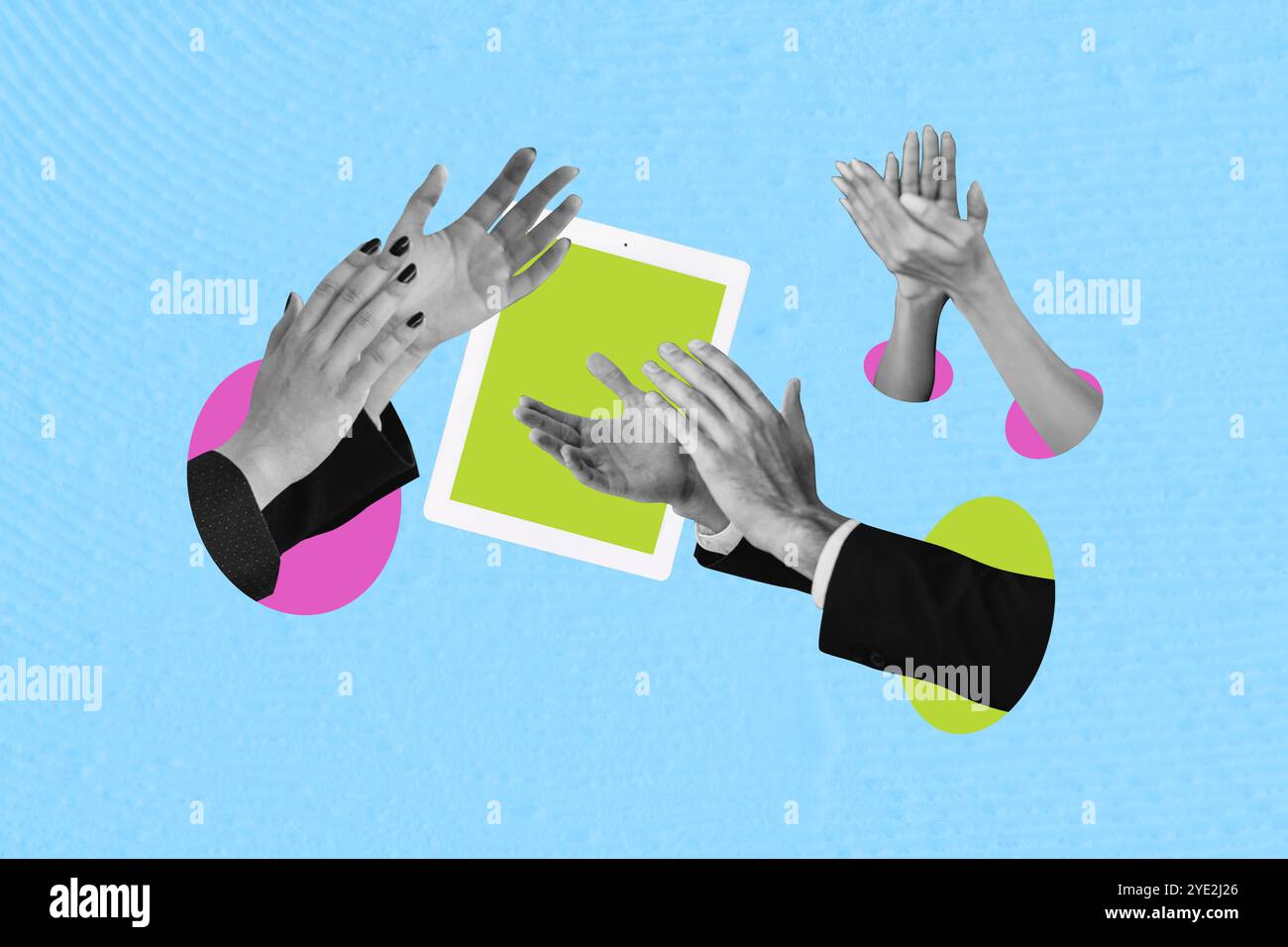 Composite trend artwork sketch image photo collage of hand wrist sleeve ...