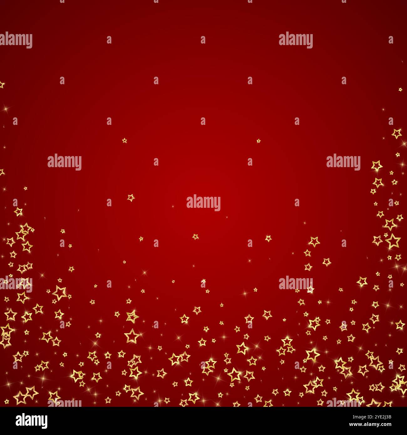 Christmas spirit. Scattered falling stars. Festive christmas confetty ...