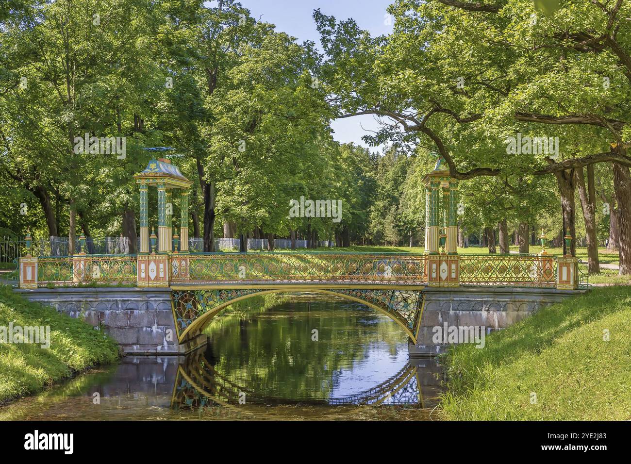 Small Chinese Bridges in Alexander park, Tsarskoye Selo, Russia, Europe ...