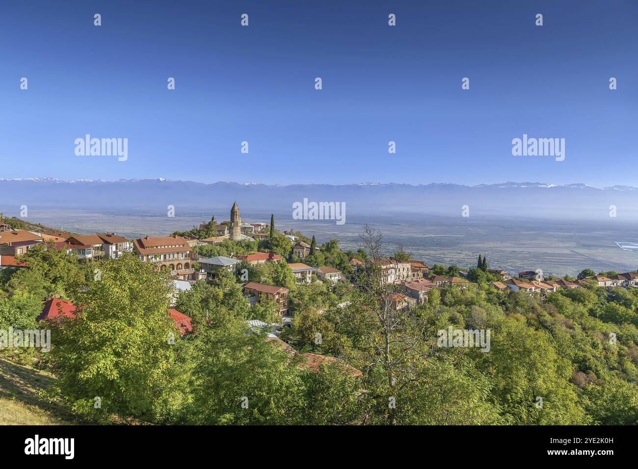 View of Signagi town center in Kakheti, Georgia, Asia Stock Photo - Alamy