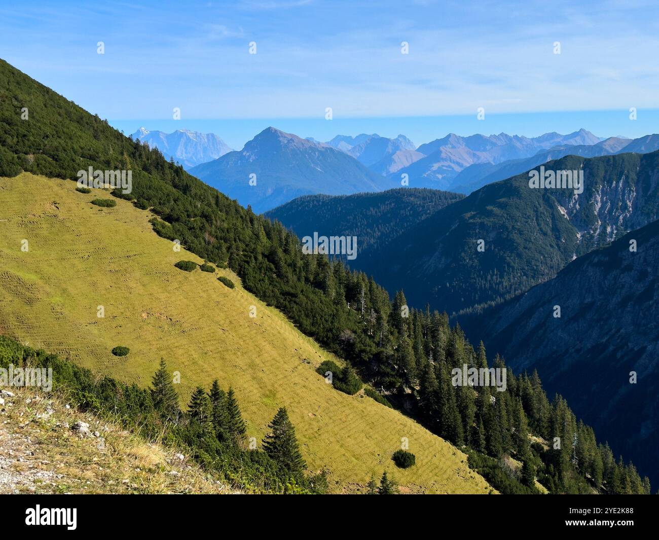 Haldensee, Austria. 20th Oct, 2024. Mountainbiker on the track up to ...