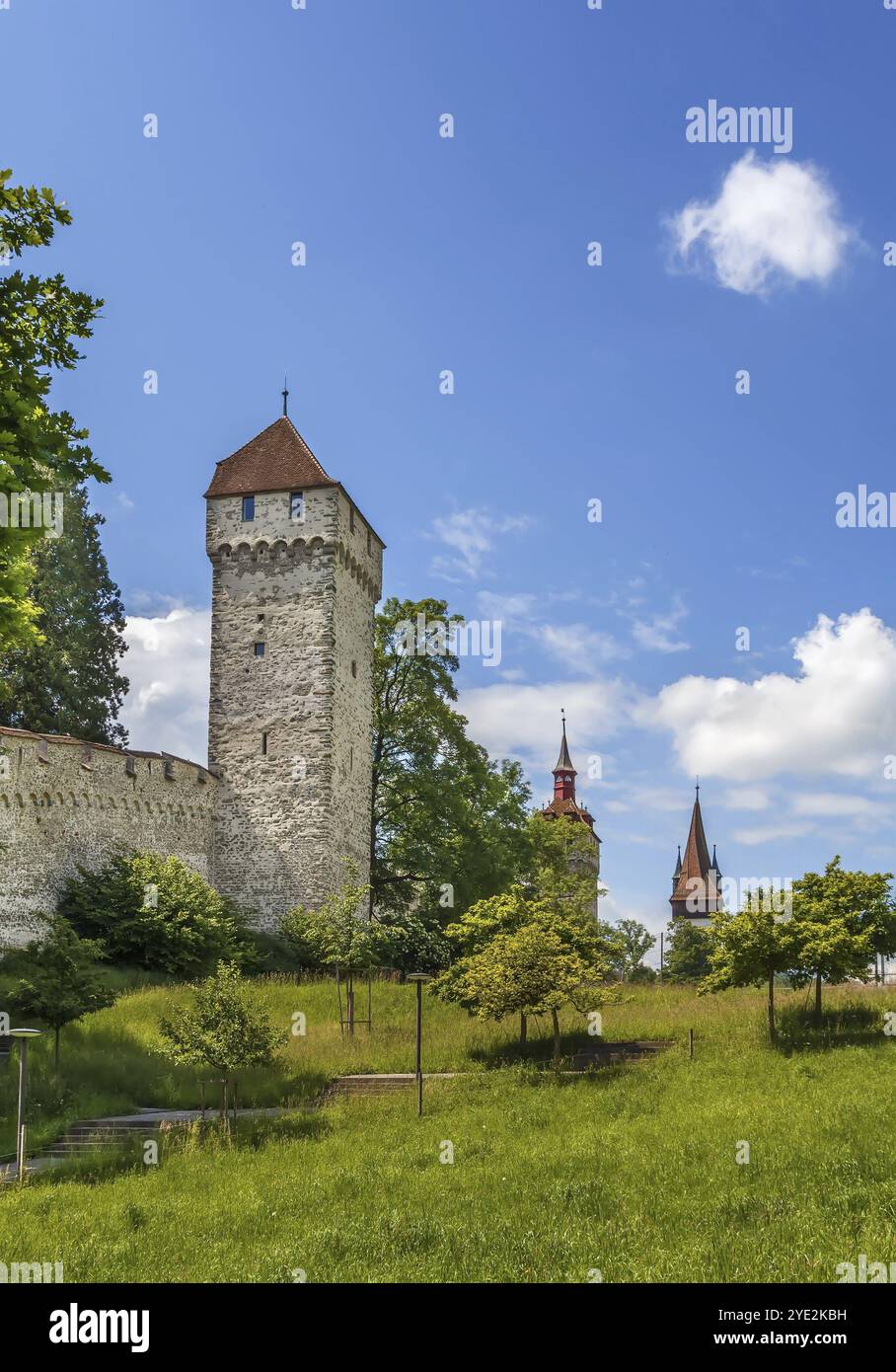 Musegg Wall, the celebrated city walls with their nine towers form part ...