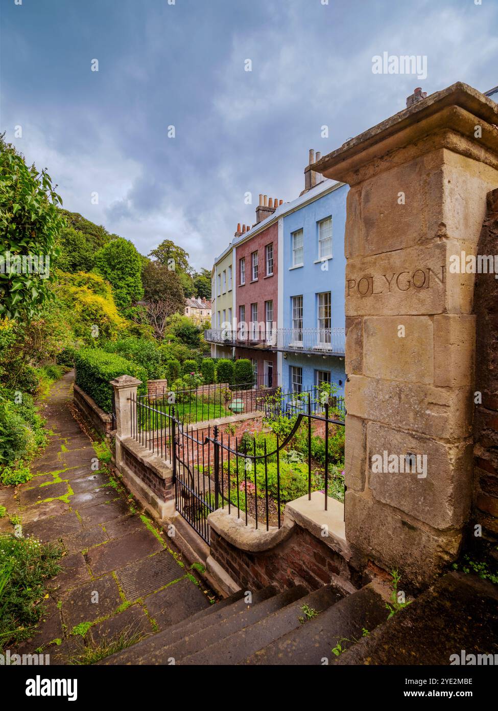 Colourful Houses at The Polygon, Bristol, England, United Kingdom Stock ...