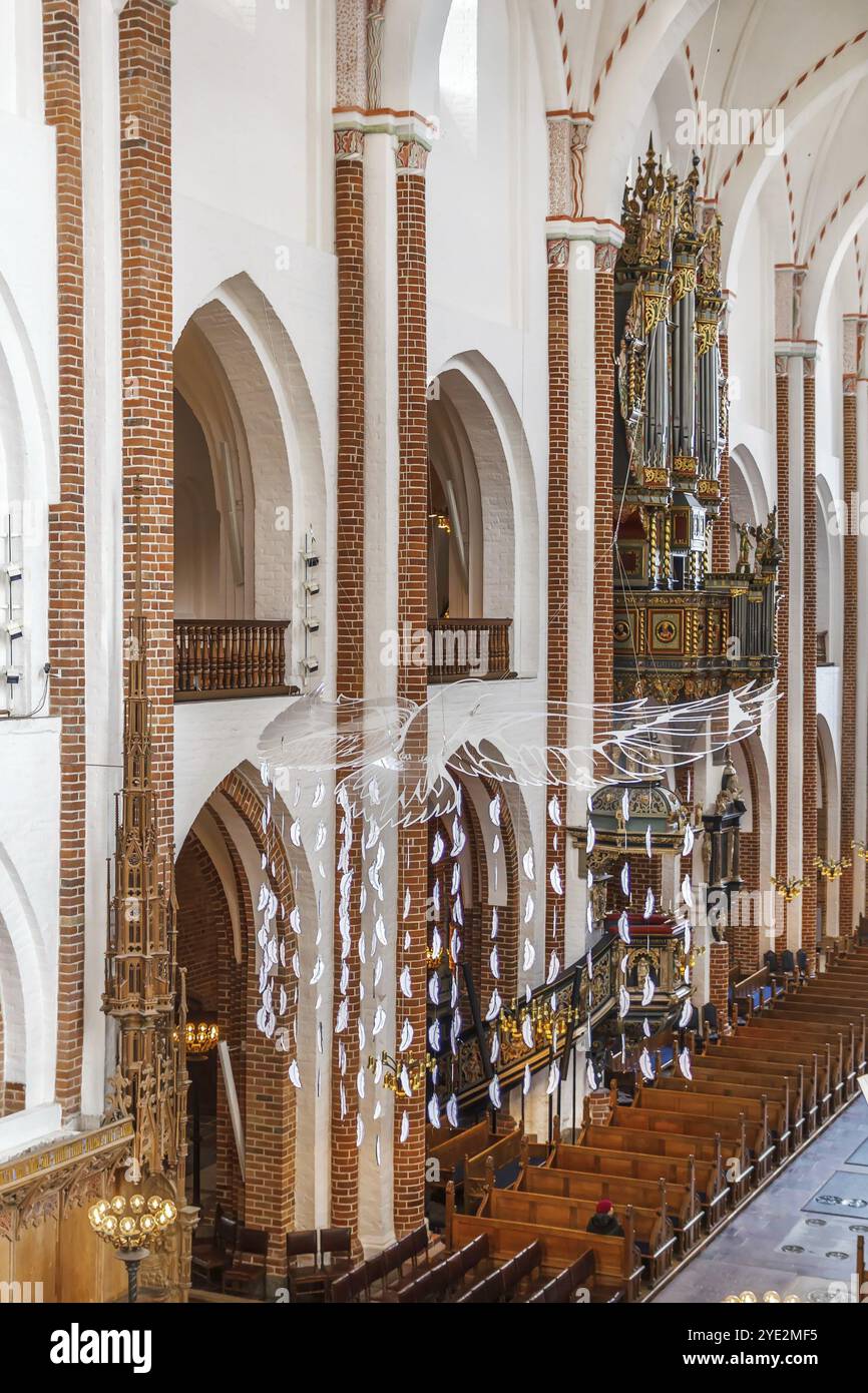 Roskilde Cathedral is the most important church in Denmark. Interior ...