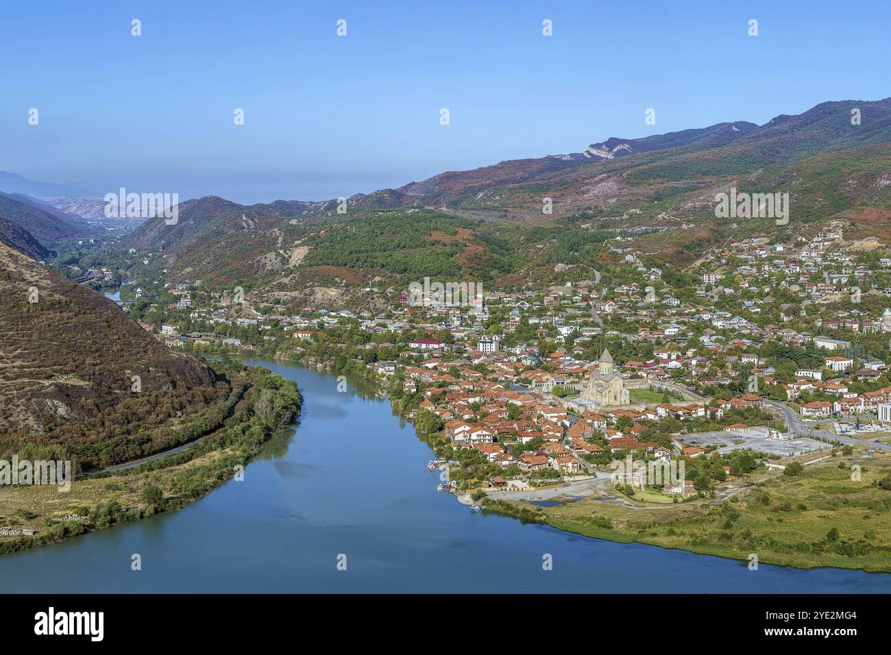 Aerial view jvari monastery mtskheta hi-res stock photography and ...