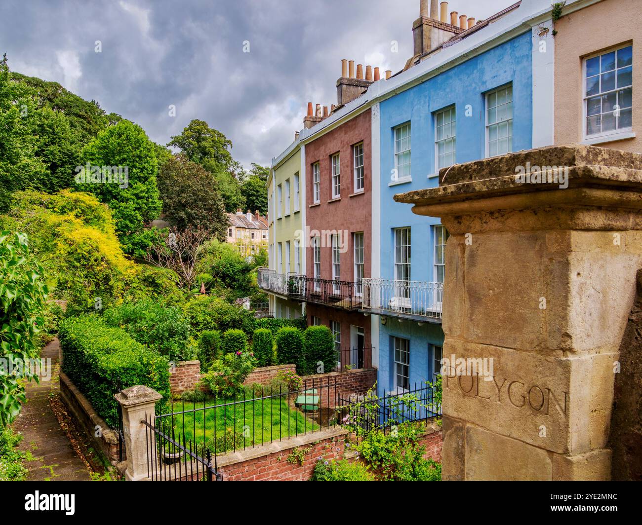 Colourful Houses at The Polygon, Bristol, England, United Kingdom Stock ...