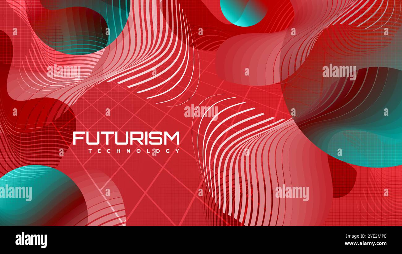 Abstract Technology Background with Geometric Shapes and Futuristic ...