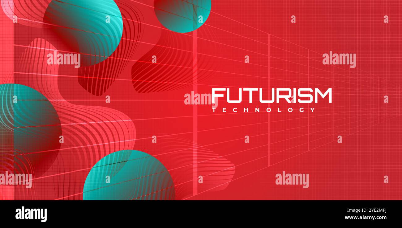 Abstract Technology Background with Geometric Shapes and Futuristic ...