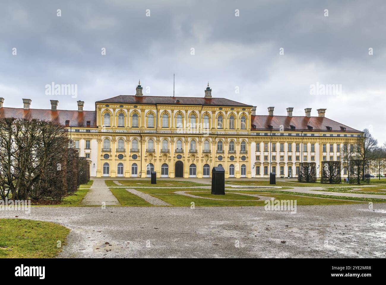 Baroque New Schleissheim Palace in the suburbs of Munich, Bavaria ...