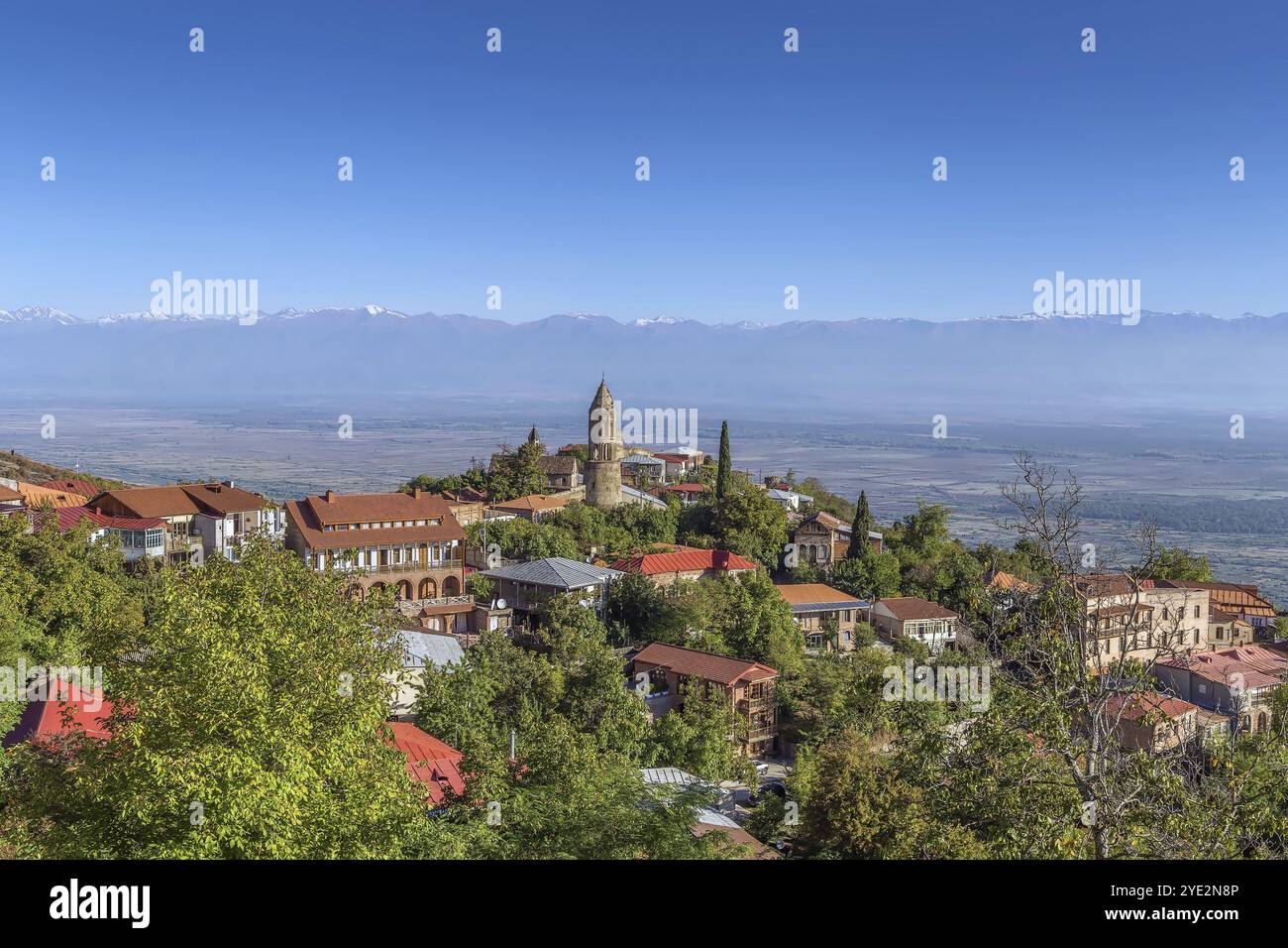 View of Signagi town center in Kakheti, Georgia, Asia Stock Photo - Alamy