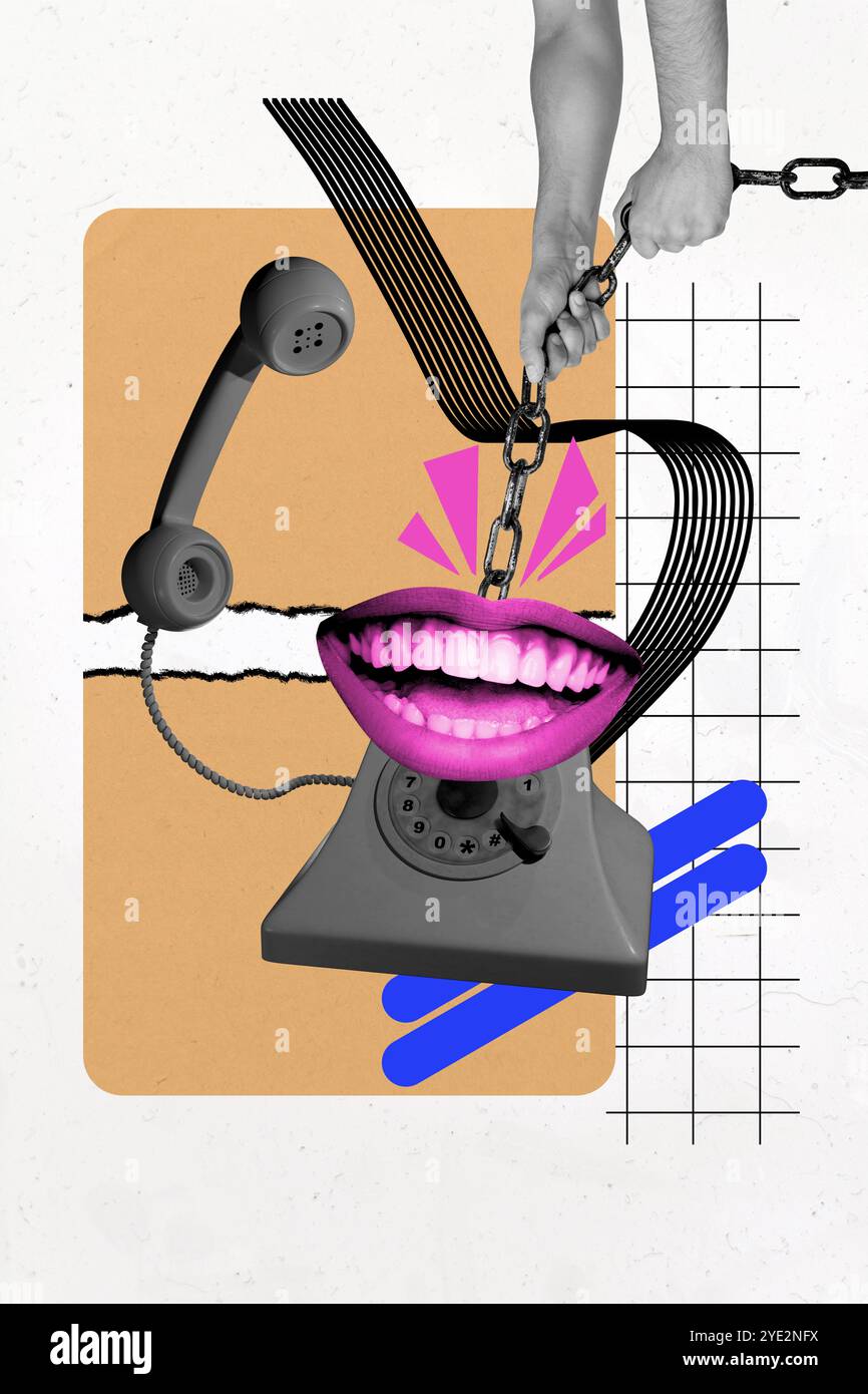 Composite trend artwork sketch image photo collage of anonymous hand ...