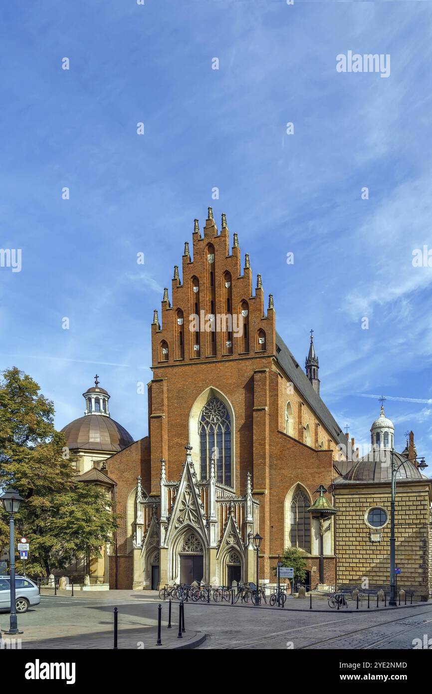 Basilica of Holy Trinity in Krakow, Poland, is a gothic church and ...
