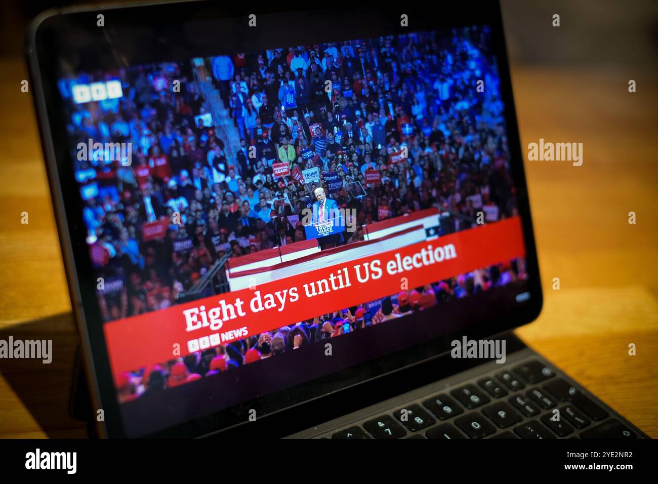 New York, USA, 28 OCT 2024 - US Election News Broadcast covering Trump ...