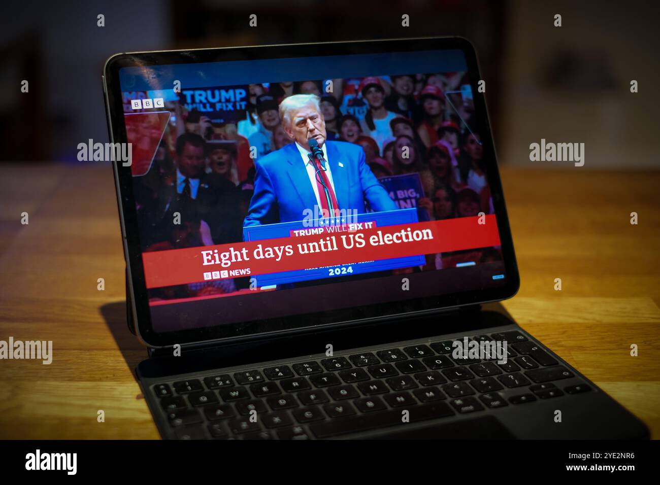 New York, USA, 28 OCT 2024 - US Election News Broadcast covering Trump ...