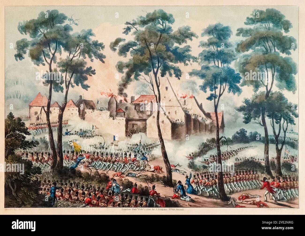 The Exterior of Hougoumont at the commencement of the Battle of ...